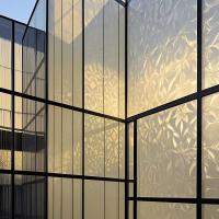 China Patterned Textured Decorative Building Glass For Stylish Shower Room Partition Wall for sale