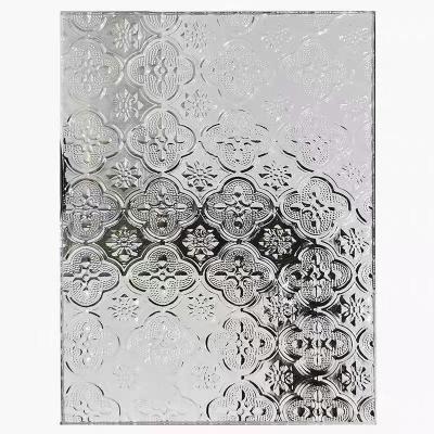 China Textured Patterned Decorative Glass Panel For Doors Windows Interior Partitions for sale
