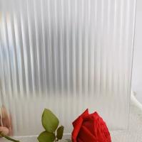 China 4mm - 10mm Embossed Decorative Glass Panel Unique Patterns For Bathroom for sale