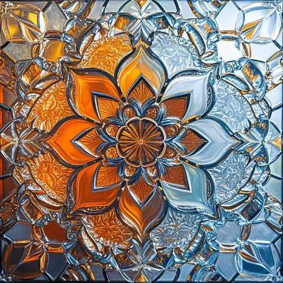China Versatile Patterned Textured Decorative Glass Panel Doors Windows Shower Room Partitions for sale