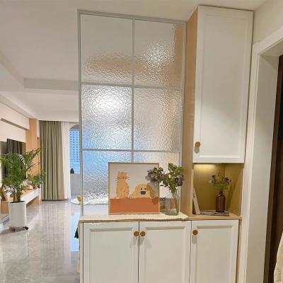 China Energy Efficient Low E Coated Corrugated Decorative Glass Panel For Mall Facade Applications for sale