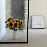 China 10mm Ultra White Water Corrugated Art Decorative Glass Custom Hotel Screen Sliding Door Wear Resistant Easy Clean for sale
