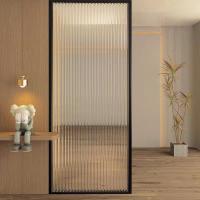 China UV Protection Curtain Wall Decorative Glass Panel 8mm Transparent Rainbow Embossed Glass for sale