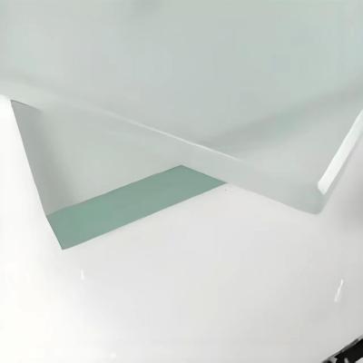 China Solid Oil Sand Decorative Glass 3mm Flat Curtain Wall Glass For Hotel Bathroom for sale