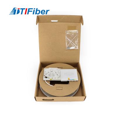 China FTTH Optical Cable Terminal Box 4 Ports SC APC Connector Wall Mount Splice Cassette for sale