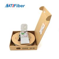 China FTTH Fiber Optic Enclosure Box G657A2 3.0mm x 30m Drop Cable with SC APC Pigtails 4 Ports for sale