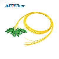 China SC APC UPC SM G.652D G.657A2 0.9mm Fiber Optic Pigtail 1-12 Core for sale