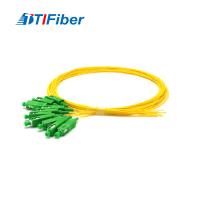 China SC APC UPC SM G.652D G.657A2 0.9mm Fiber Optic Pigtail 1-12 Core for sale