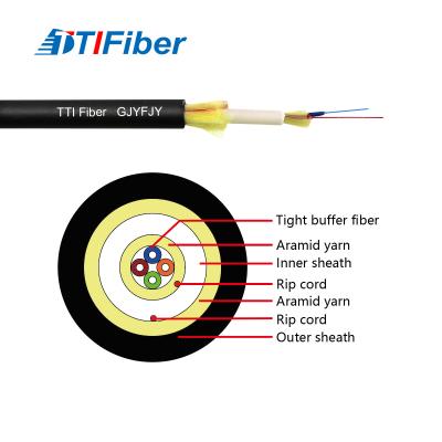 China GJYFJY Singlemode Indoor Outdoor Non Metallic LSZH Fiber Optic Cable 2-24 Core for sale