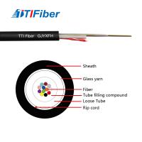 China GJYXFH Indoor Outdoor Single Mode Fiber Optic Cable 2-24 Core Aerial with Rip Cord for sale