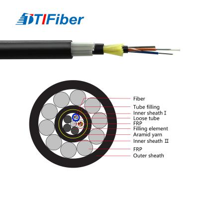 China GYFTY63+73 Duct Aerial Fiber Optic Cable Outdoor Anti Rodent 2-288 Core for sale