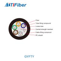 China Outdoor Aerial GYFTY Fiber Optic Cable 2-24 Cores G652D Single Mode FTTH FRP for sale