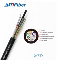 China Outdoor Aerial GYFTY Fiber Optic Cable 2-24 Cores G652D Single Mode FTTH FRP for sale