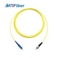 China Ftth Fc Sc Single Mode Fiber Optic Patch Cord Simplex / Duplex Pvc Lszh Yellow for sale