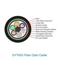 China Armored Fiber Optic Cable Outdoor Aerial Duct Direct Burial GYTS GYTA GYTA53 2-144 Cores for sale