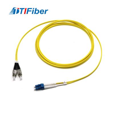 China SM Singlemode Fiber Optic Patch Cord FC/UPC to LC/UPC Duplex 3mm Cable for sale