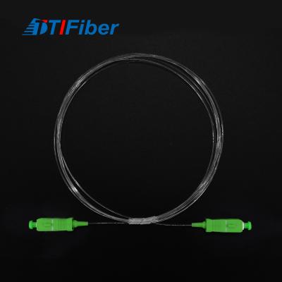 China FTTH Indoor Invisible Transparent Patch Cord SC/APC Singlemode 0.9mm 3.0mm for sale