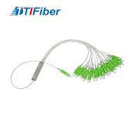China 1x8 1x16 1x32 1x64 Fiber Optic PLC Splitter Singlemode 1260-1650nm G657A for sale