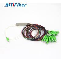 China 1x8 1x16 1x32 1x64 Fiber Optic PLC Splitter Singlemode 1260-1650nm G657A for sale