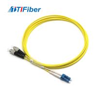 China 2m Singlemode Duplex Fiber Optic Patch Cord 9/125um FC/UPC to LC/UPC for sale