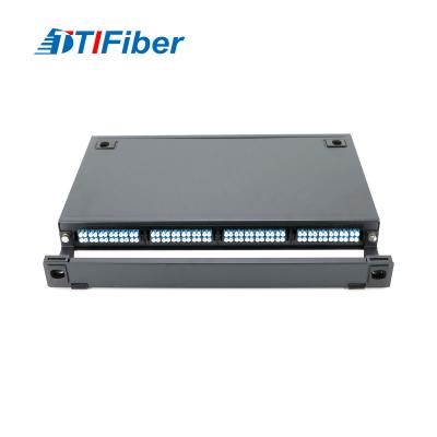 China Sc / Fc / St / Lc Rack Mount Splicing Fiber Optic Patch Panel 1U 12 - 24 Core for sale