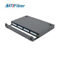 China Sc / Fc / St / Lc Rack Mount Splicing Fiber Optic Patch Panel 1U 12 - 24 Core for sale