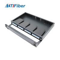 China Sc / Fc / St / Lc Rack Mount Splicing Fiber Optic Patch Panel 1U 12 - 24 Core for sale