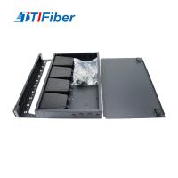 China Sc / Fc / St / Lc Rack Mount Splicing Fiber Optic Patch Panel 1U 12 - 24 Core for sale