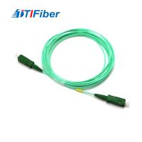 China SC APC to SC APC Simplex Fiber Optic Patch Cord G652D G657A1 1.6mm LSZH Aqua Jacket for sale