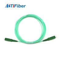 China SC APC to SC APC Simplex Fiber Optic Patch Cord G652D G657A1 1.6mm LSZH Aqua Jacket for sale
