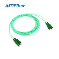 China SC APC to SC APC Simplex Fiber Optic Patch Cord G652D G657A1 1.6mm LSZH Aqua Jacket for sale