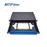China Rack Mount Fiber Optic Terminal Box SC FC ST LC 12 Core 24 Core 0.9mm Jacket for sale