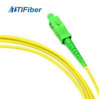 China Simplex G652D G657A Fiber Optic Patch Cord SC APC to LC APC 2mm 3mm PVC LSZH for sale