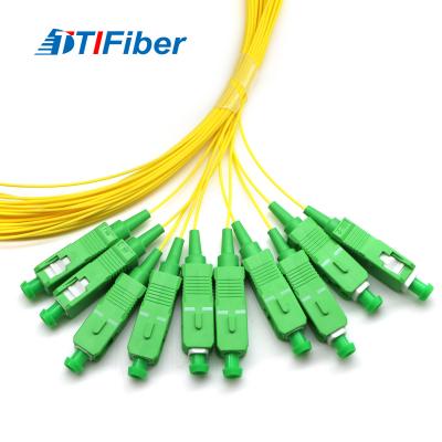 China FTTH Simplex Single Mode Fiber Pigtail LC SC ST FC 0.9mm Low Insertion Loss for sale