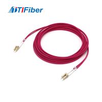 China FTTH Duplex OM4 Multimode Fiber Patch Cord LC to LC 3mm LSZH Cable 850nm for sale