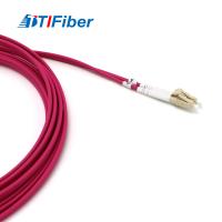 China FTTH Duplex OM4 Multimode Fiber Patch Cord LC to LC 3mm LSZH Cable 850nm for sale