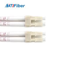 China FTTH Duplex OM4 Multimode Fiber Patch Cord LC to LC 3mm LSZH Cable 850nm for sale
