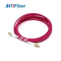 China FTTH Duplex OM4 Multimode Fiber Patch Cord LC to LC 3mm LSZH Cable 850nm for sale