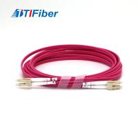 China FTTH Duplex OM4 Multimode Fiber Patch Cord LC to LC 3mm LSZH Cable 850nm for sale