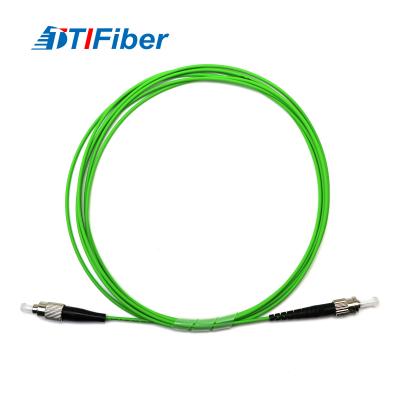 China OM5 Duplex Fiber Optic Patch Cord 3.0mm ST UPC Low Loss FTTH for sale