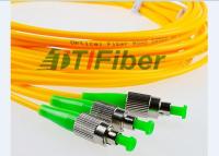 China FC/APC-FC/APC Fiber Optic Patch Cord Simplex 3.0mm PVC Yellow Jacket with ≤0.3dB Insertion Loss for sale