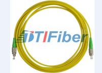 China FC/APC-FC/APC Fiber Optic Patch Cord Simplex 3.0mm PVC Yellow Jacket with ≤0.3dB Insertion Loss for sale