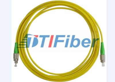 China FC/APC-FC/APC Fiber Optic Patch Cord Simplex 3.0mm PVC Yellow Jacket with ≤0.3dB Insertion Loss for sale