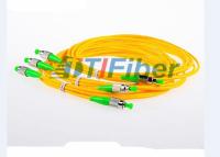 China FC/APC-FC/APC Fiber Optic Patch Cord Simplex 3.0mm PVC Yellow Jacket with ≤0.3dB Insertion Loss for sale