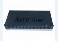China 1U Rack Mount Fiber Patch Panel with 12 SC Simplex Ports, 24-Core Capacity for Network Infrastructure for sale