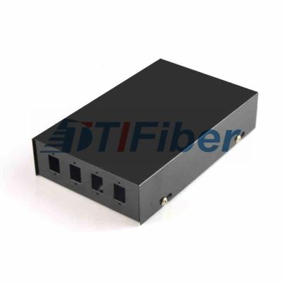 China 4 Port Fiber Optic Patch Panel Terminal Box with SC Adapter - 0.6mm Steel Construction for -25°C to +40°C Operation for sale