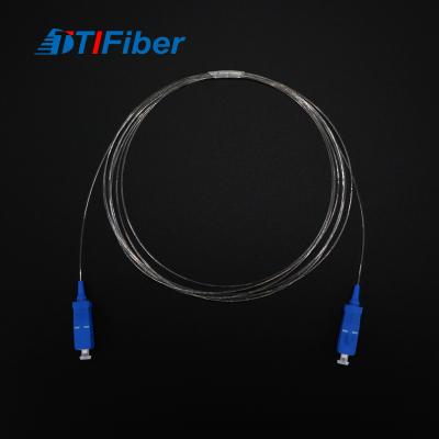 China Transparent Invisible Fiber Optic Patch Cord SC/UPC to SC/UPC 15m Single Mode 9/125 Indoor Use for sale