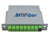 China 1x8/1x16 PLC Fiber Optic Splitter Module with SC/UPC Connector - 40×4×4mm Size, -40~85℃ Operating Range for sale