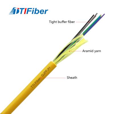 China GJPFJH Multicord Tight Buffer Single Mode Fibre Cable For Indoor for sale