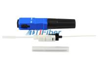 China Blue FTTH SC/UPC Quick Splice Fiber Optic Connector - 2.5mm Ferrule, ≤0.3dB Insertion Loss for sale